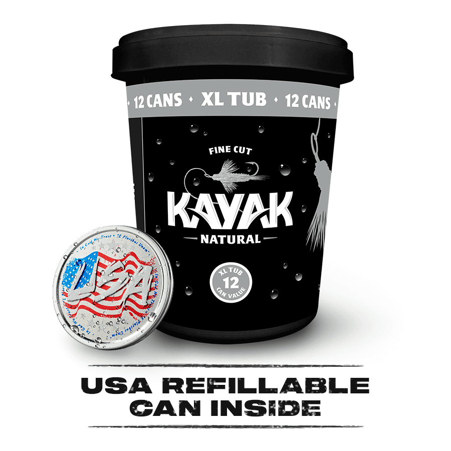 XL Tub Fine Cut Natural Moist Snuff Tobacco | Kayak