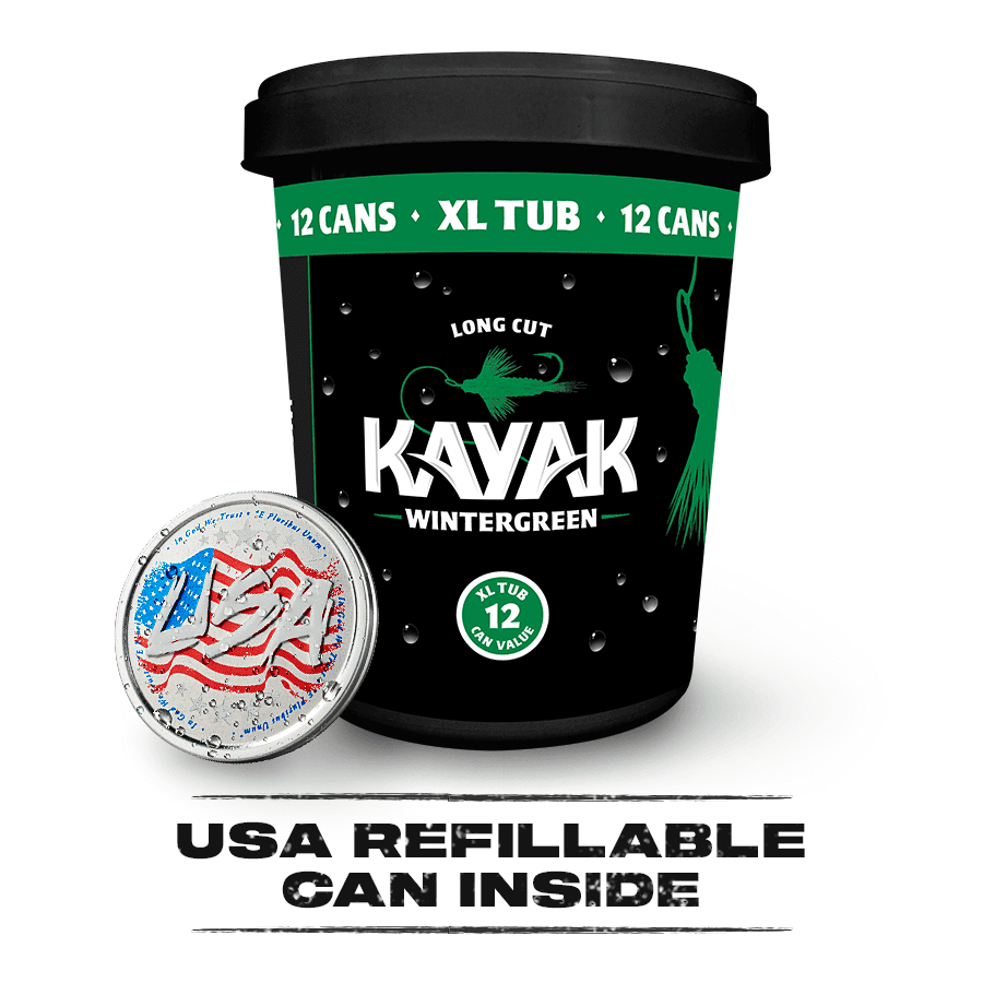 XL Tub Long Cut Wintergreen Moist Snuff Tobacco | Kayak